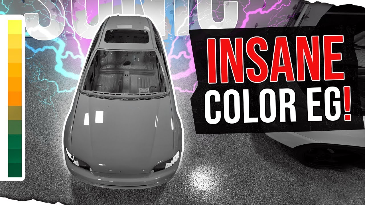 The most INSANE COLOR EG Civic Si EVER! Reveal Video! - YouTube