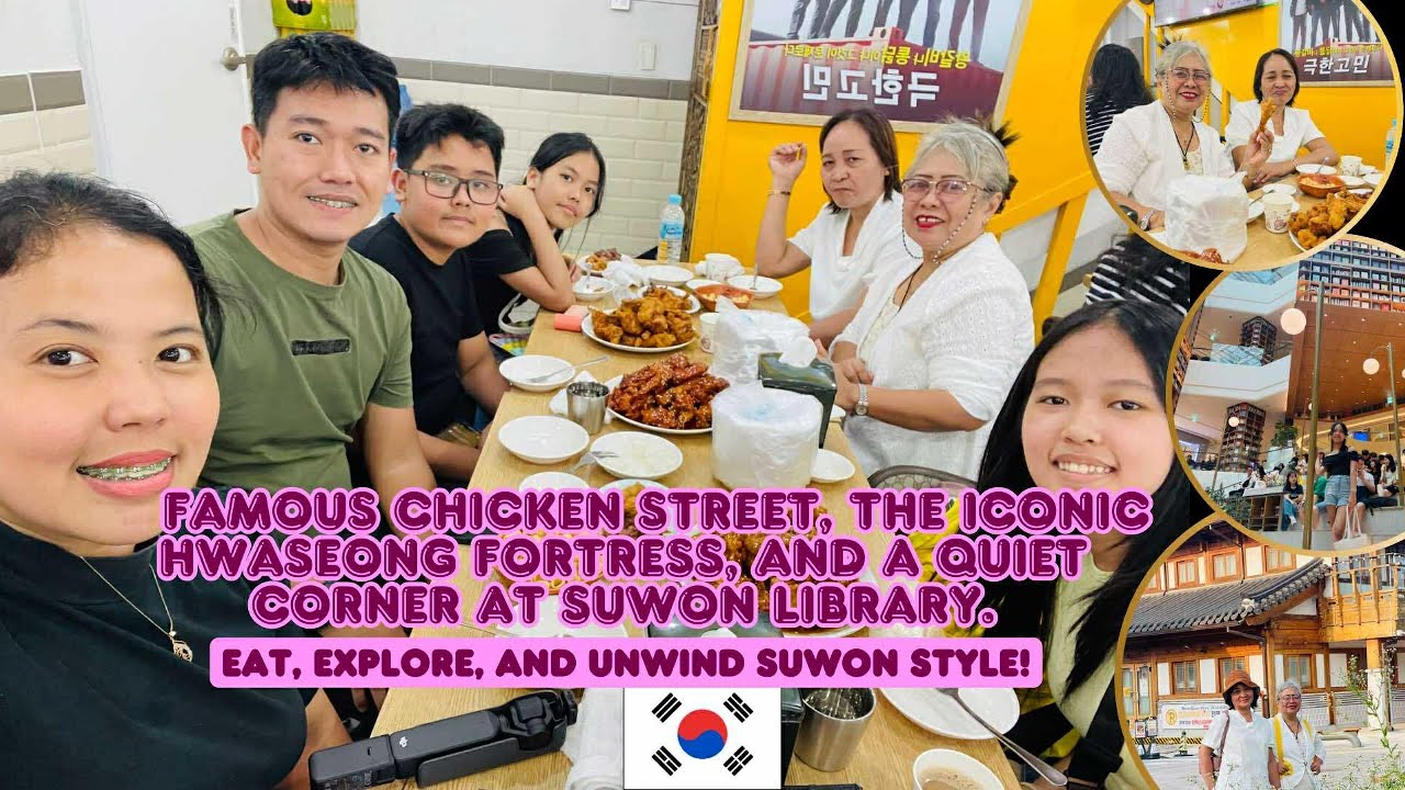 Suwon Adventure 🇰🇷 | Chicken Street, Hwaseong Fortress & Suwon Library ...