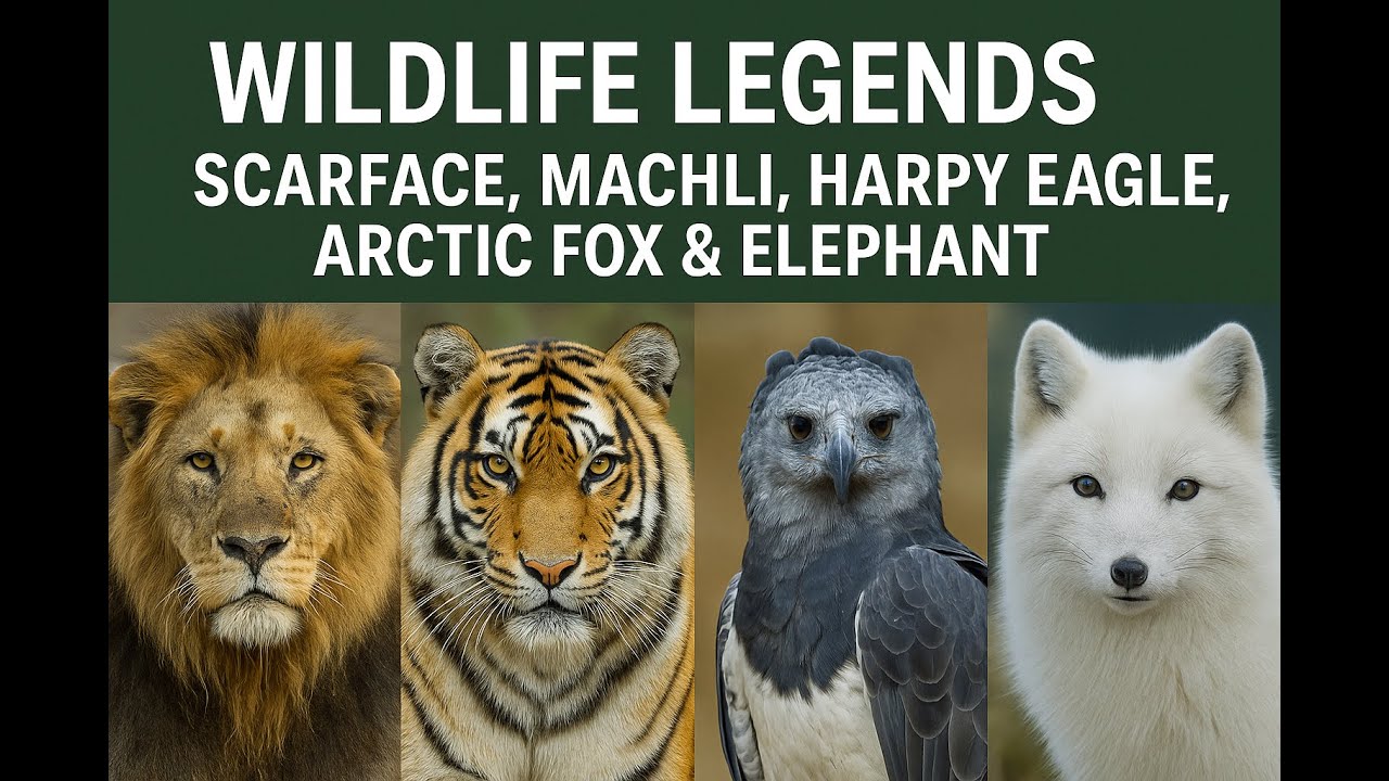 Wildlife Legends: Scarface, Machli, Harpy Eagle, Arctic Fox & Elephant ...