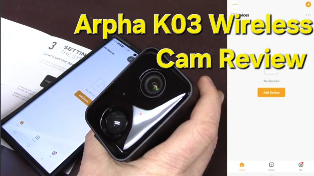 Arpha K03 Wireless Cordless Rechargeable Security Camera Setup and ...