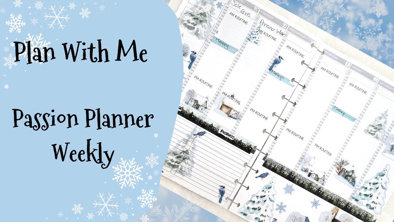 Winter Wonderland - Passion Planner Weekly - YouTube
