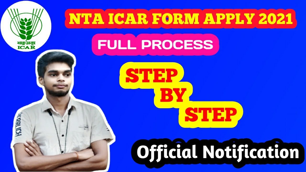 NTA ICAR FORM APPLY 2021 || ICAR APPLICATION STEP BY STEP || ICAR FORM ...