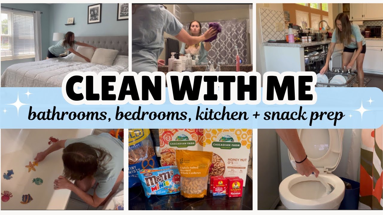 CLEAN WITH ME| Bathroom + Bedroom + Kitchen Cleaning| Cleaning ...