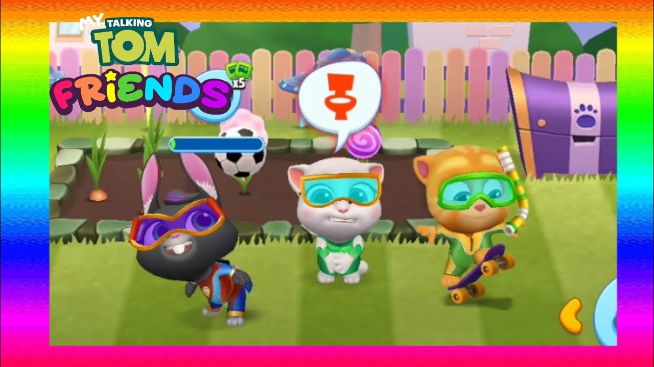 Говорящий Том Друзья 🌈 My talking Tom Friends Gameplay Cartoon video ...