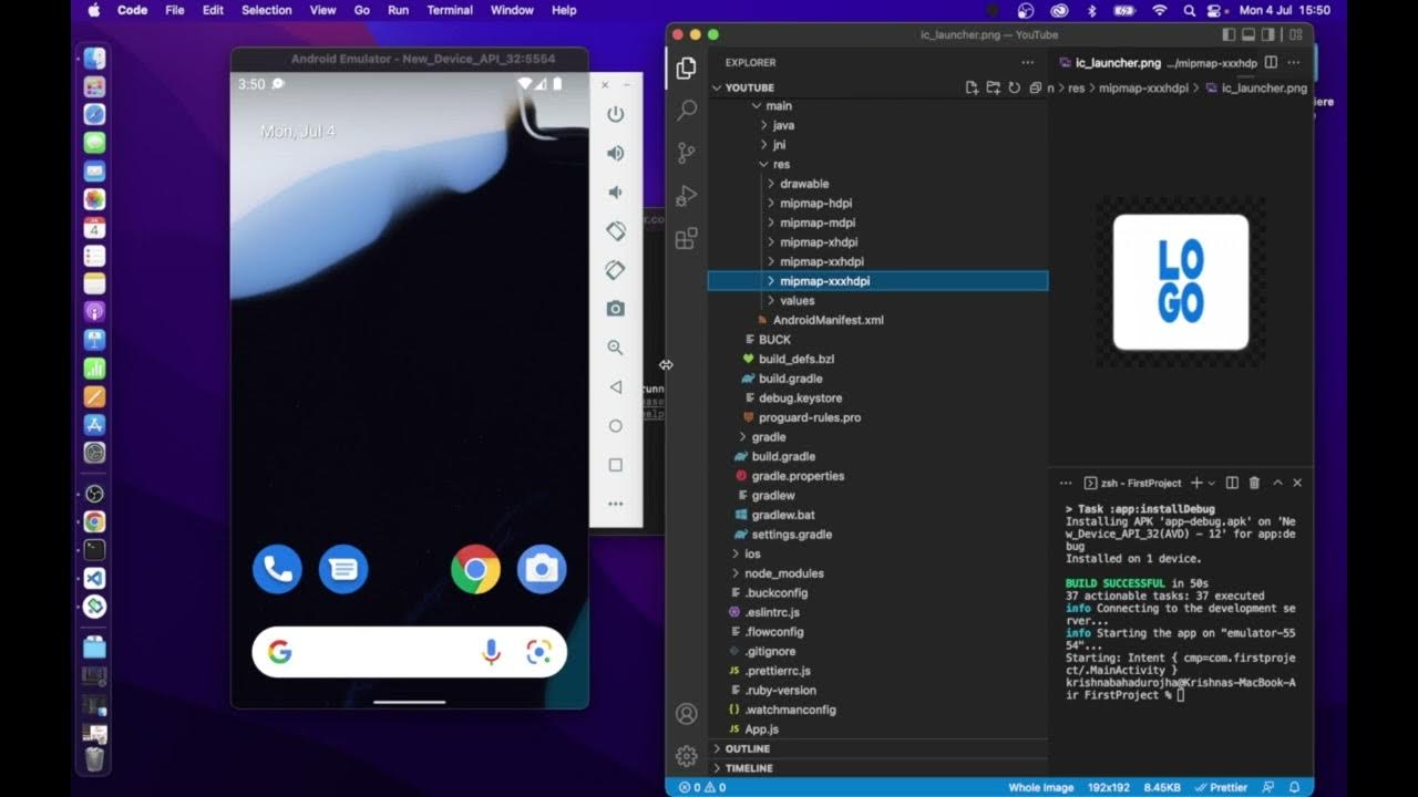 How to Change/ Add App icon in React Native Application - YouTube