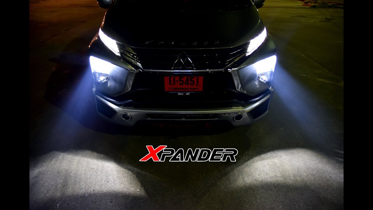 Mitsubishi Xpander รีวิวแสงไฟหน้า LED - YouTube
