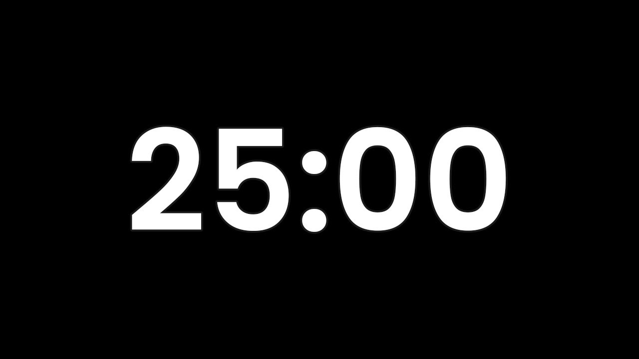 25 MINUTE TIMER with ALARM & Countdown 🔔 - YouTube