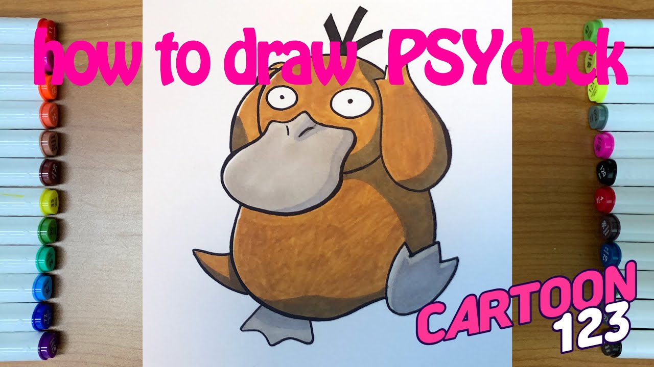 How To Draw and color PSYduck / pokemon - YouTube