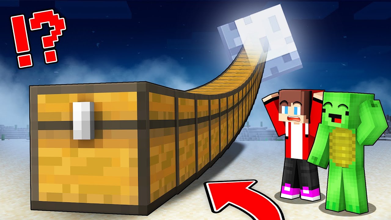 JJ And Mikey Found a LONGEST CHEST To The MOON in Minecraft Maizen - YouTube