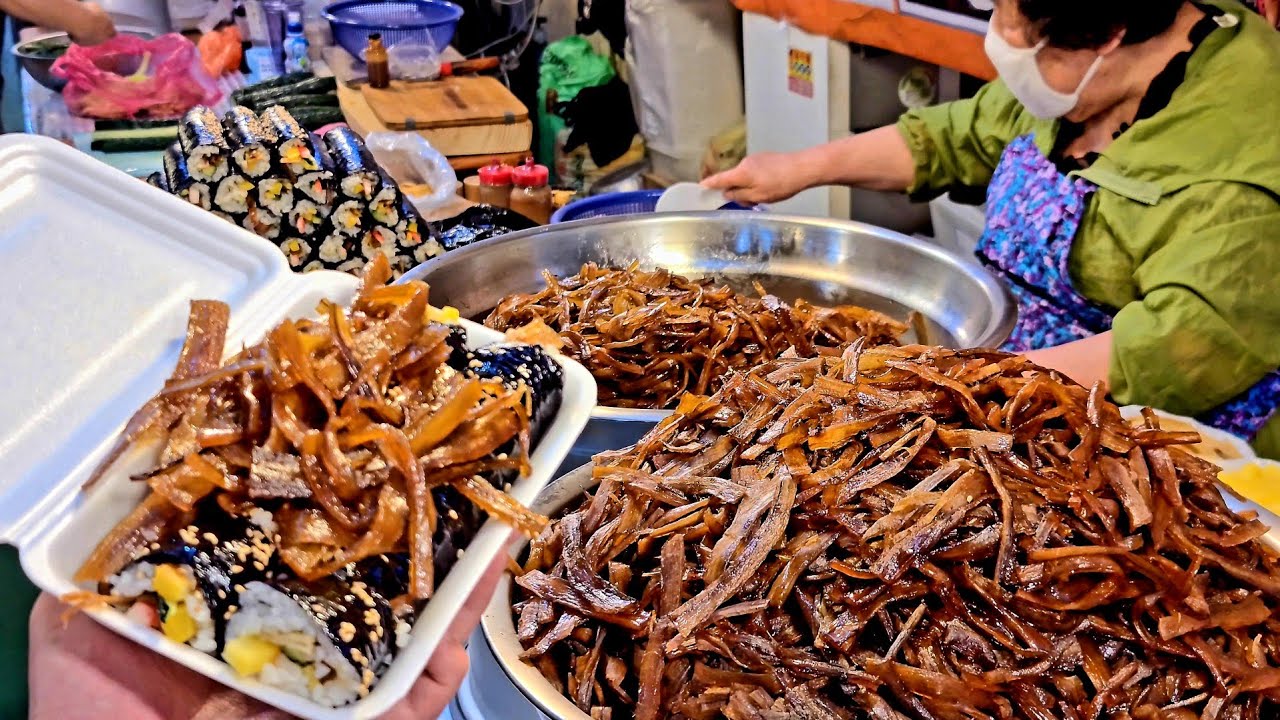 우엉김밥만 40년! 맛집으로 TV출연 다수 80-year-old grandmother's burdock kimbap ...