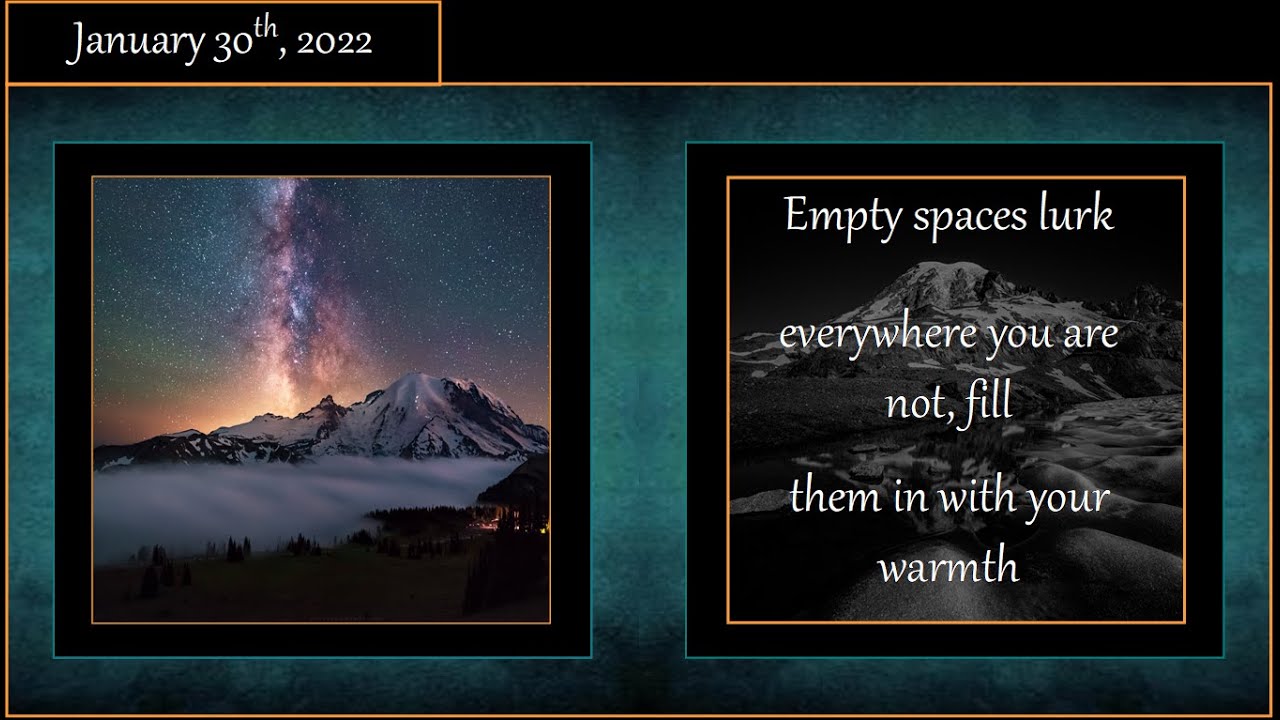 Daily Haiku January 2022 - YouTube