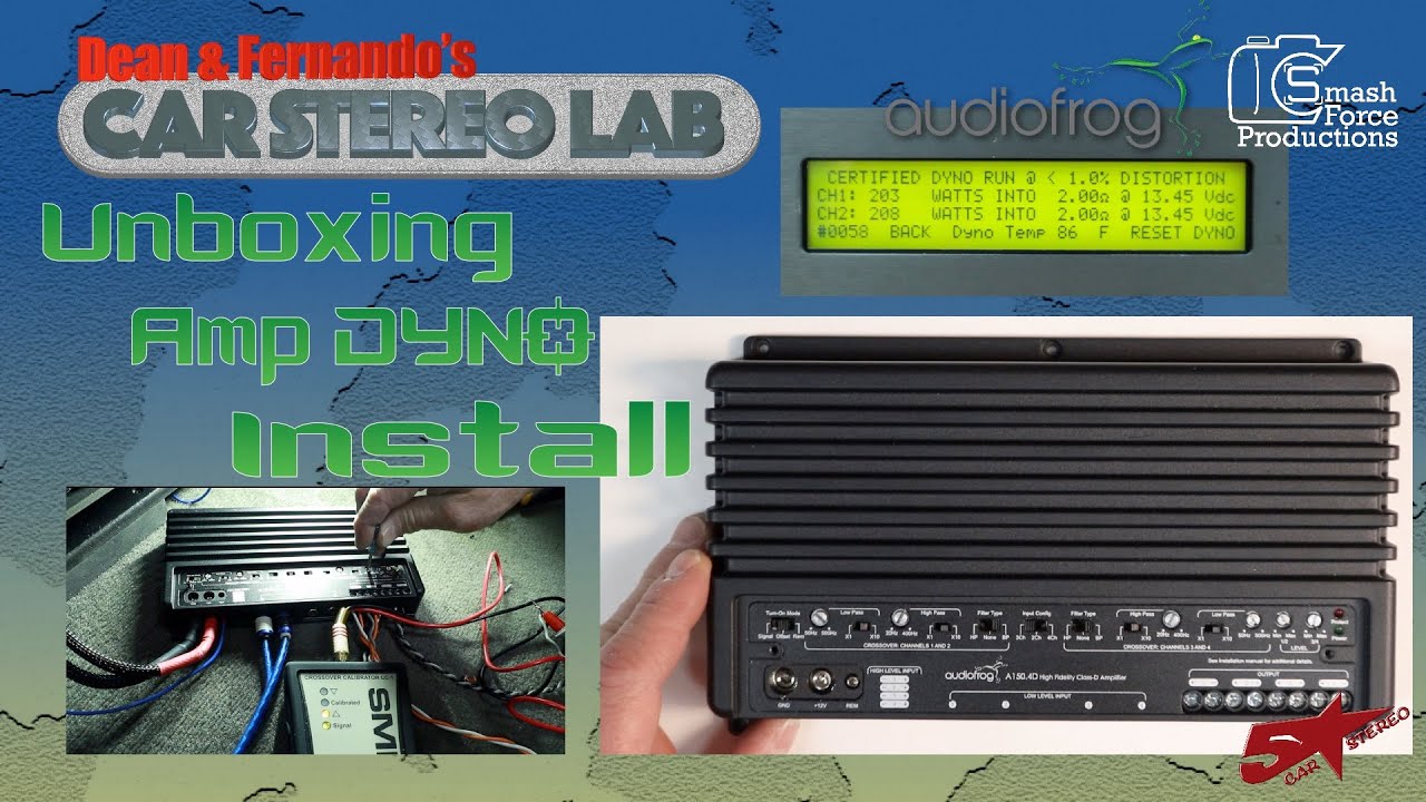 Audio Frog A150 4D unboxing, amp dyno, and install car stereo lab - YouTube