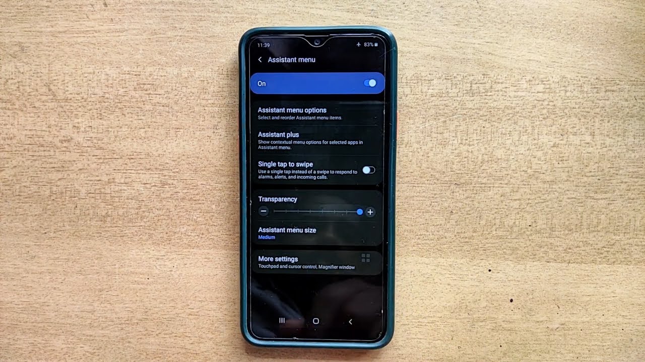 How Do I Adjust Assistant Menu Transparency In Samsung Galaxy Mobile ...