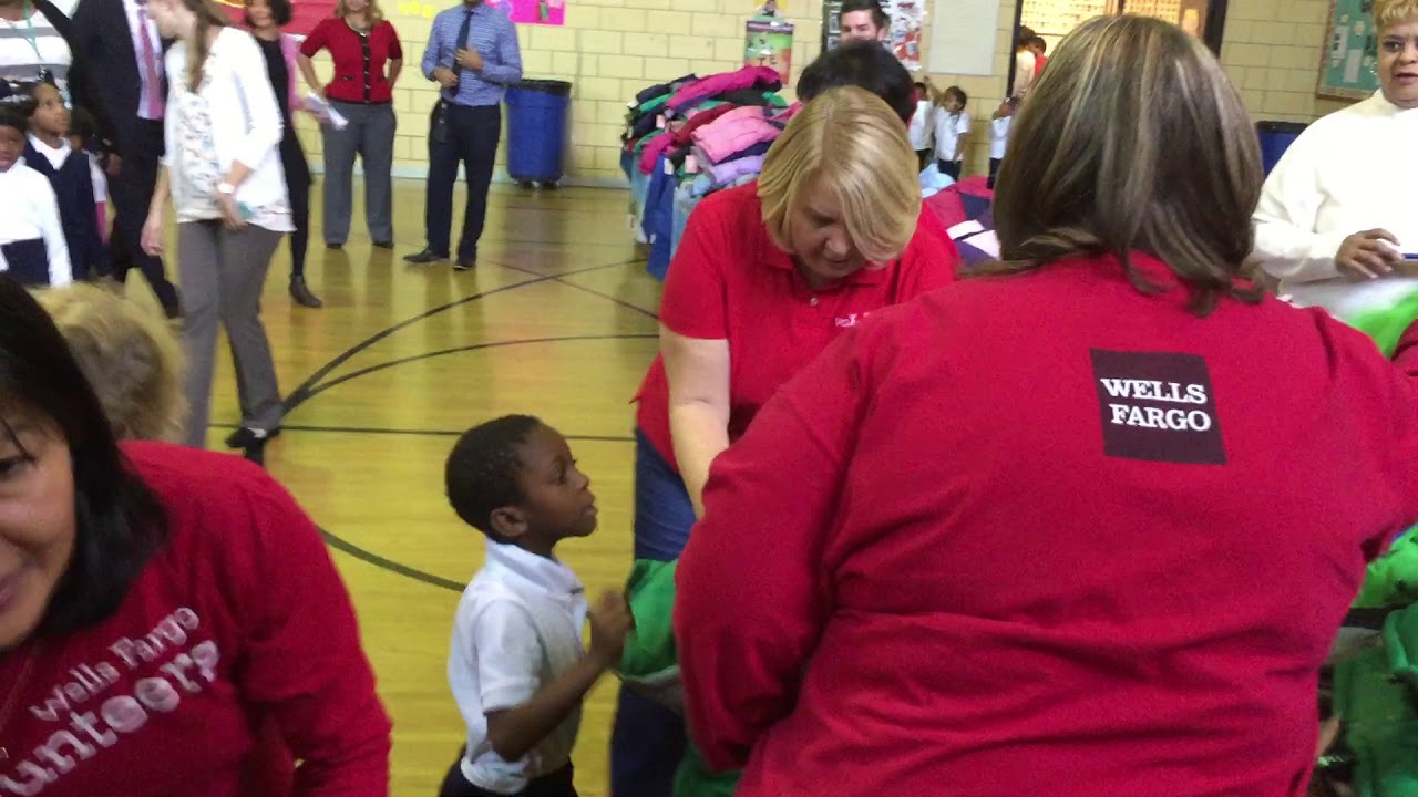 Marcus Garvey Elementary Students Get New Coats - YouTube