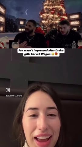 Drake gives a fan A G Wagon and she’s not impressed #shorts #drake ...