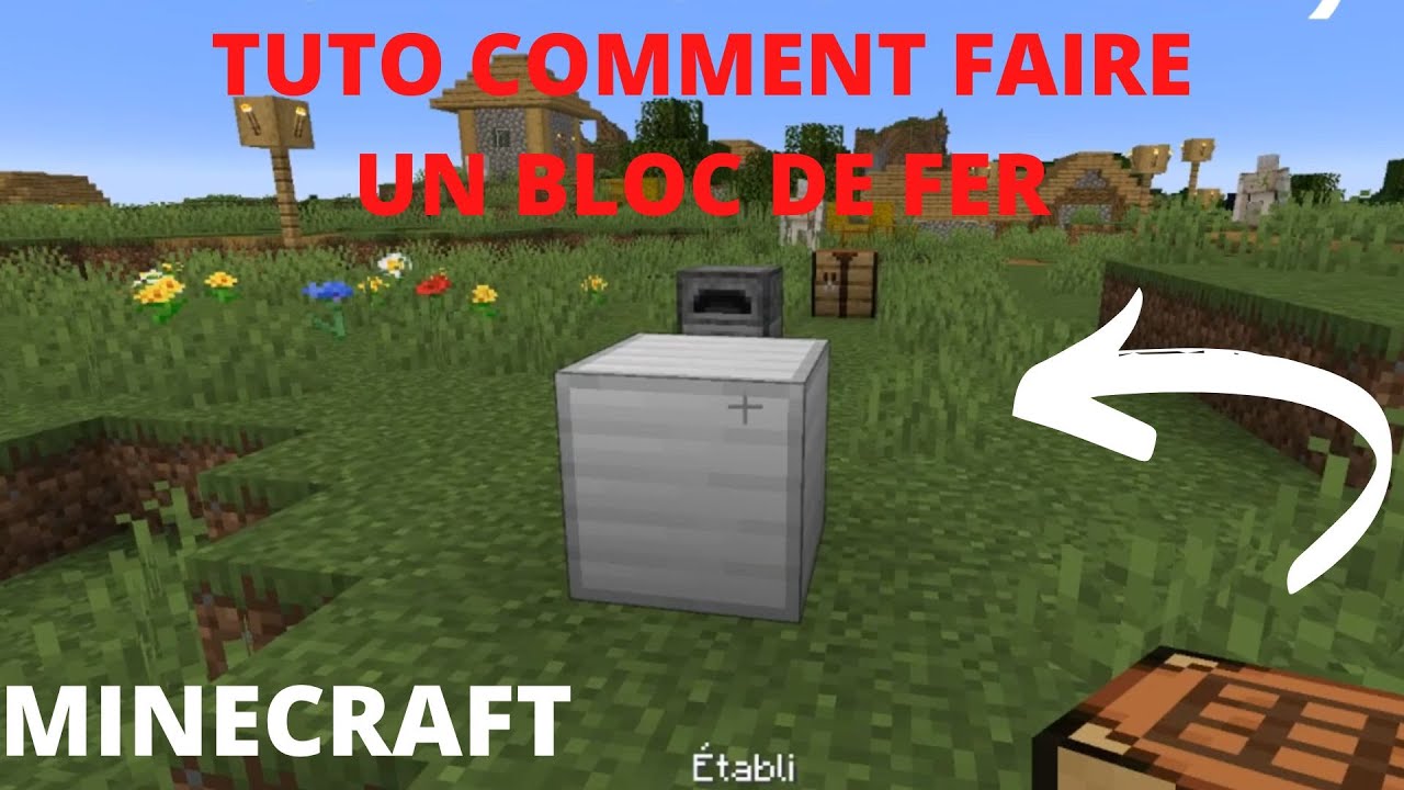 TUTO COMMENT FAIRE POUR UN BLOC DE FER SUR MINECRAFT (tuto débutant ...