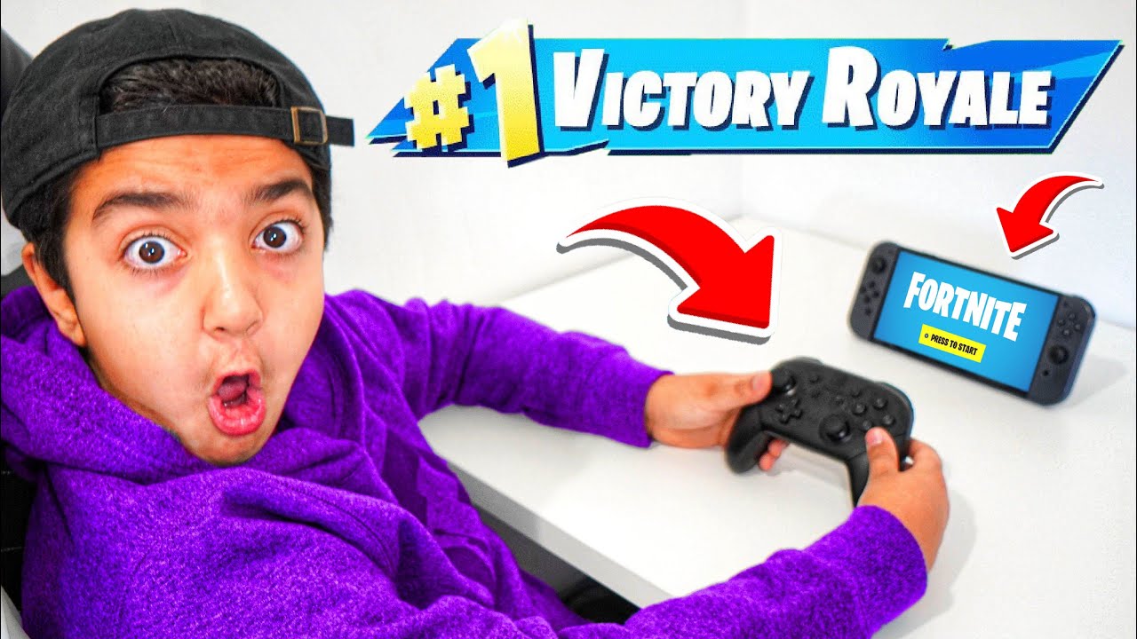 Little Brother Uses PRO Controller To Play Fortnite On OLED NINTENDO ...