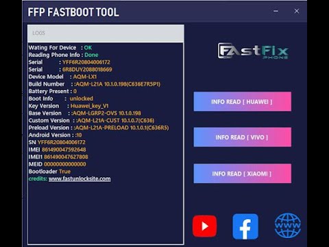 FFP Fastboot Tool Vivo, Xiaomi, Huawei Read Info In Fastboot Mode Check ...