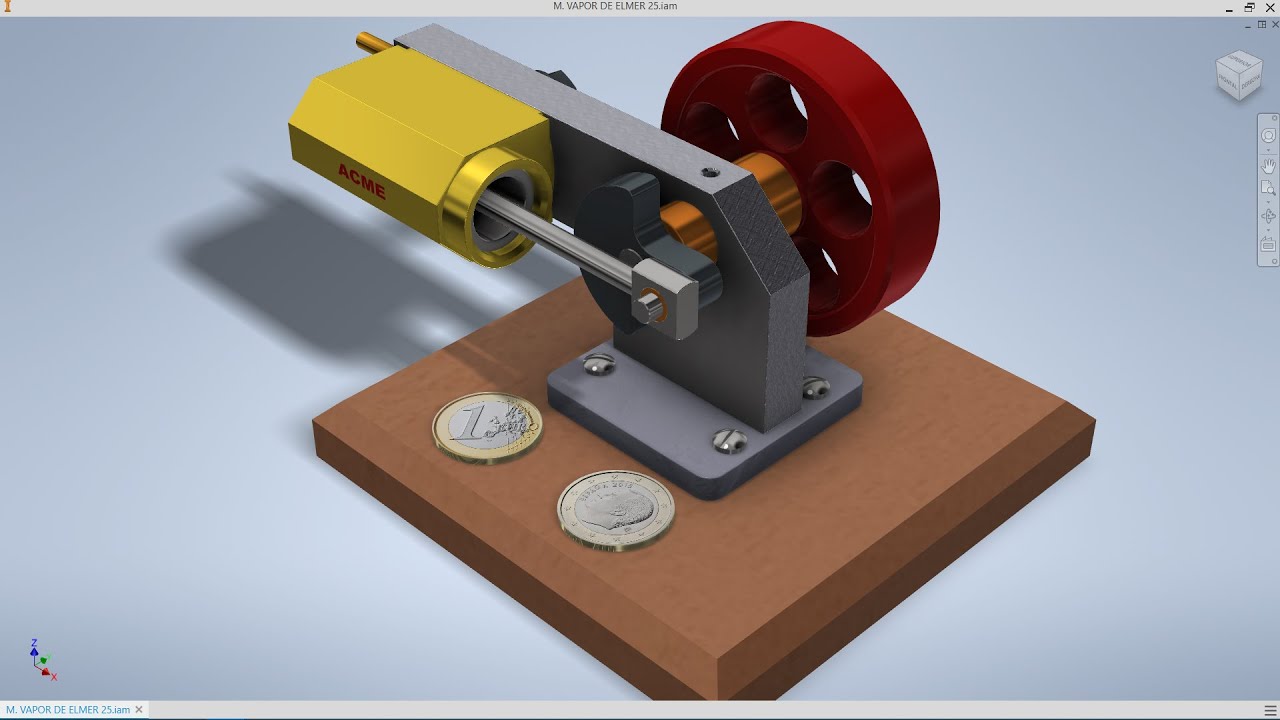 AUTODESK INVENTOR MAQUETA 25 DE UNAS MÁQUINAS DE VAPOR DISEÑADAS POR ...