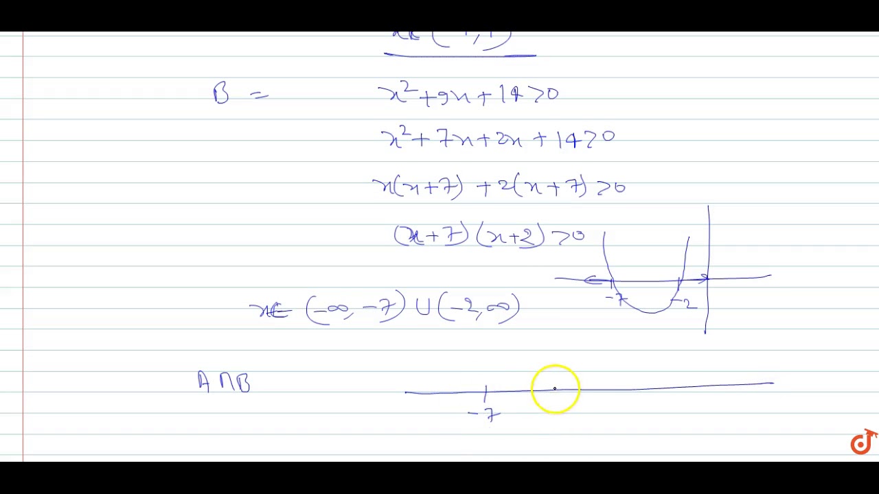 If A x In R x 2 6x 7 Lt0 And B x In R x 2 9x 14 Gt0 Then if-a-x-in-r-x-2-6x-7-lt0-and-b-x-in-r-x-2-9x-14-gt0-then