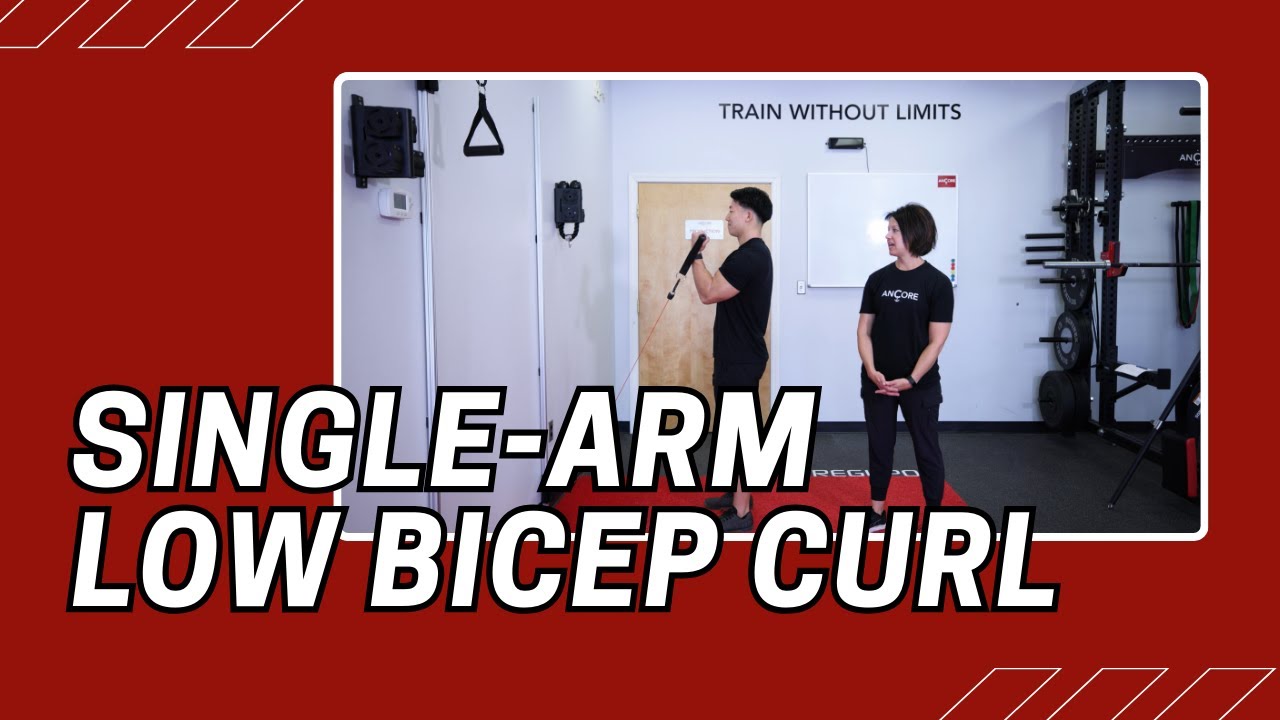 Single-Arm Low Bicep Curl | Cable Machine Exercise - YouTube