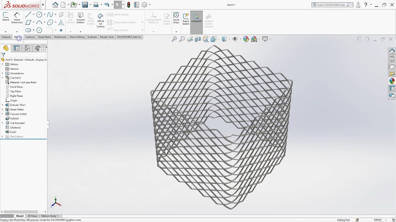 【Solidworks】 Exercise 10 : ' Filter Frame ' in version 2020 | 3D CAD ...