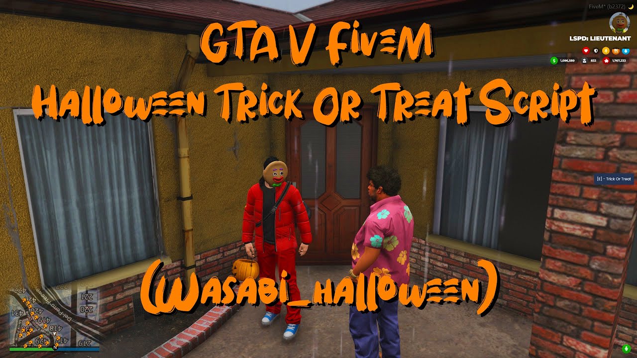 Halloween Trick Or Treat Script (wasabi_halloween) (Gta V FiveM) - YouTube