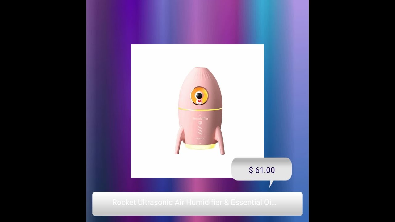 Rocket Ultrasonic Air Humidifier & Essential Oil Diffuser for RSV, Kids ...