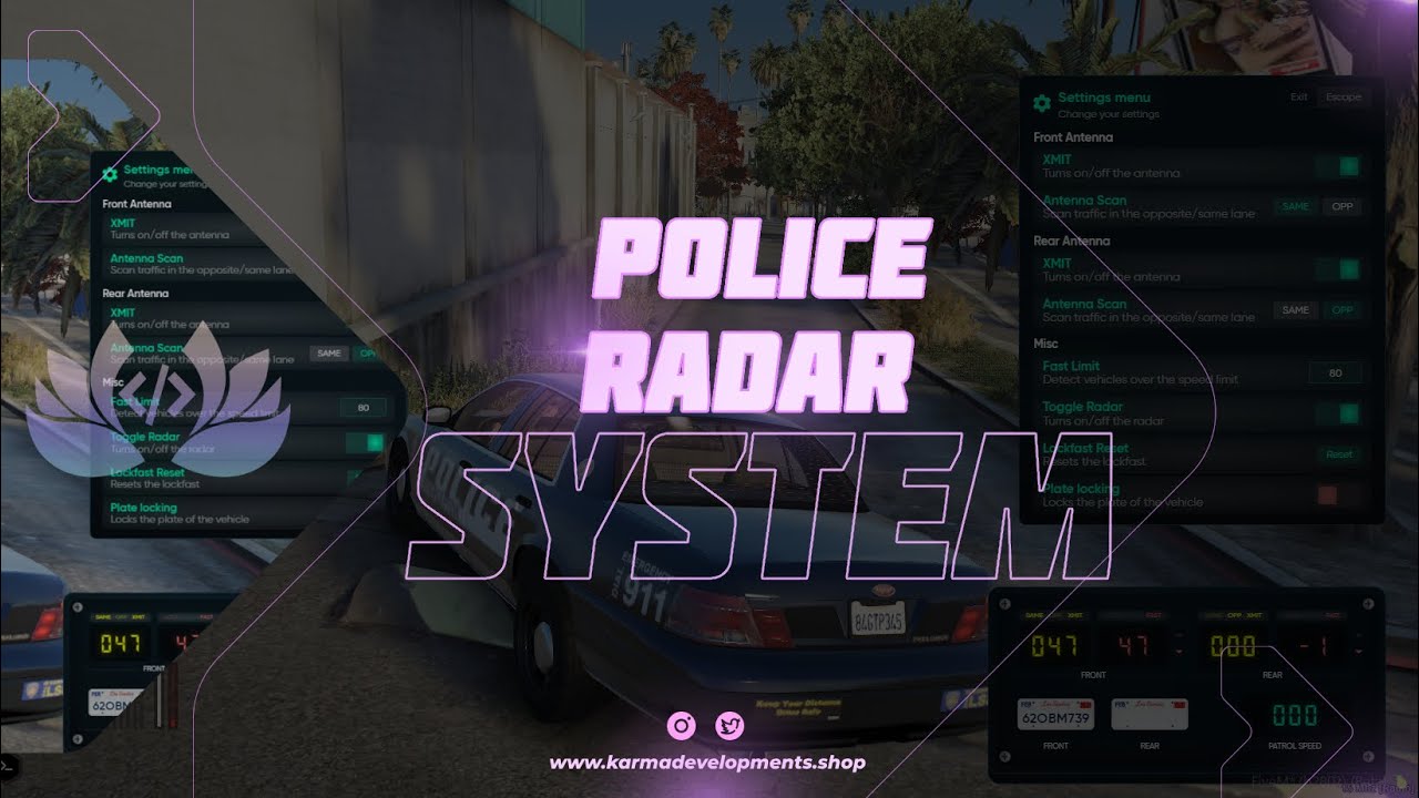 Fivem - Karma Developments Police Radar System [QBCore/ESX/Standalone ...