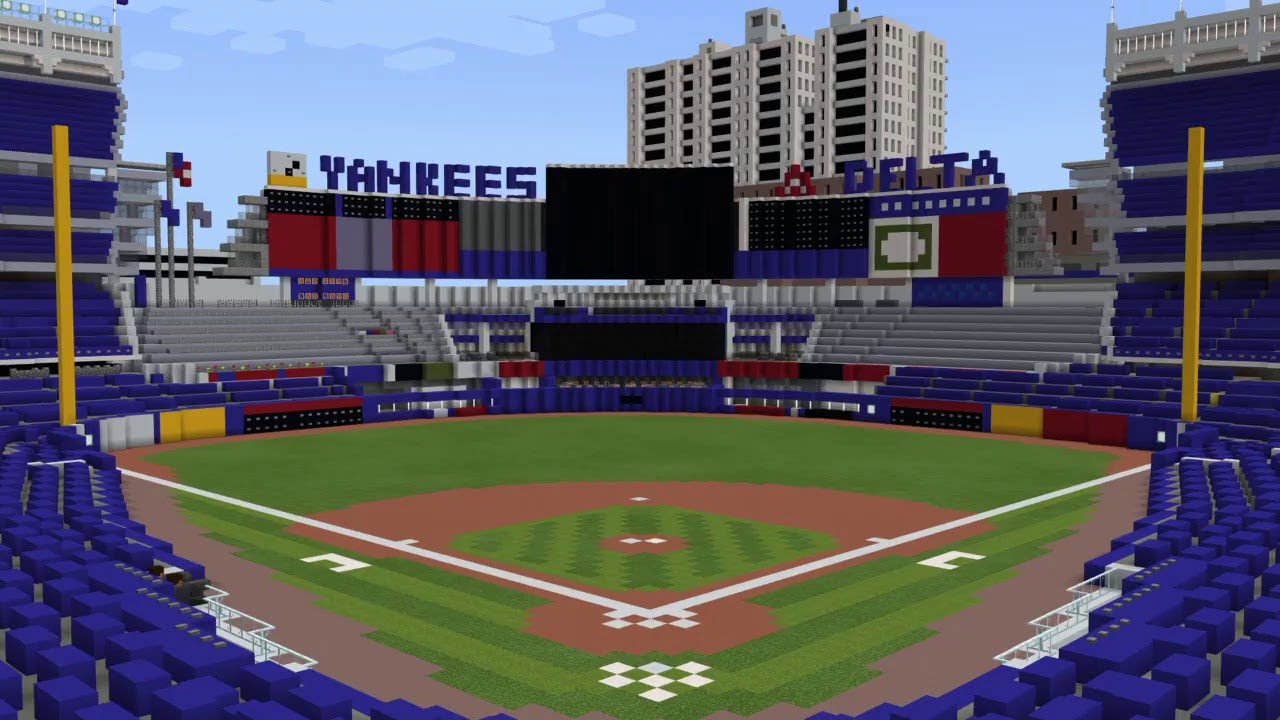MLB MINECRAFT YANKEE STADIUM FLY BY - YouTube