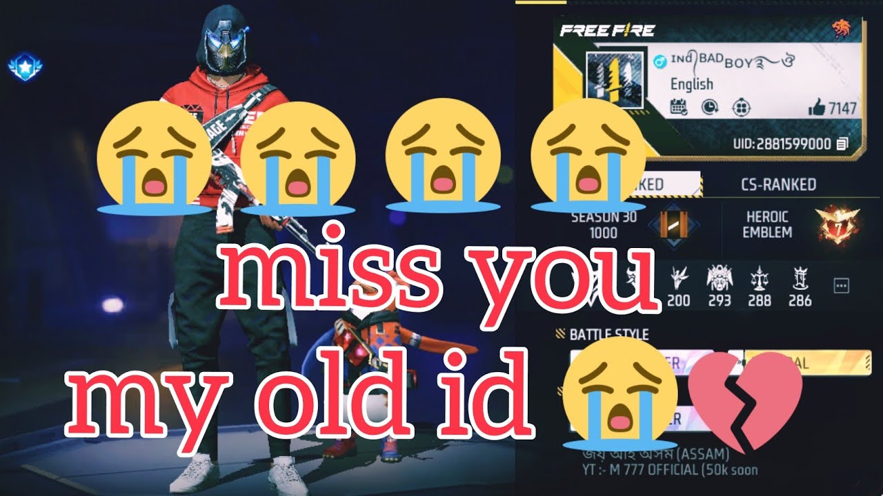 miss you my old id 😔💔#games #freefiremax #3tufantips #skylord - YouTube
