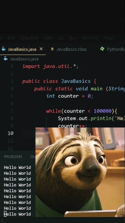 Testing my Java Compiler by printing "Hello World" 100000 (One Lakh ...