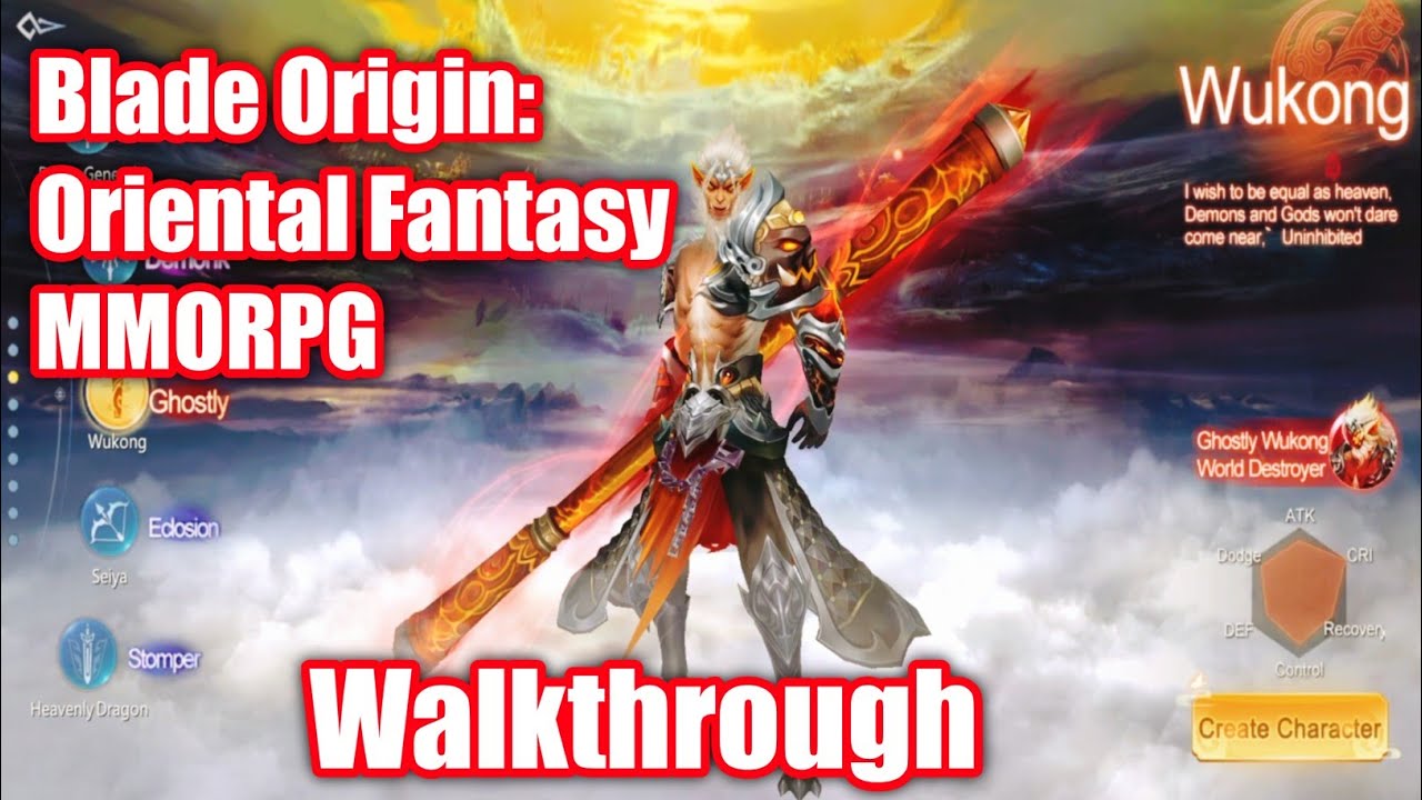 Blade Origin: Oriental Fantasy MMORPG Wukong Gameplay Walkthrough - YouTube