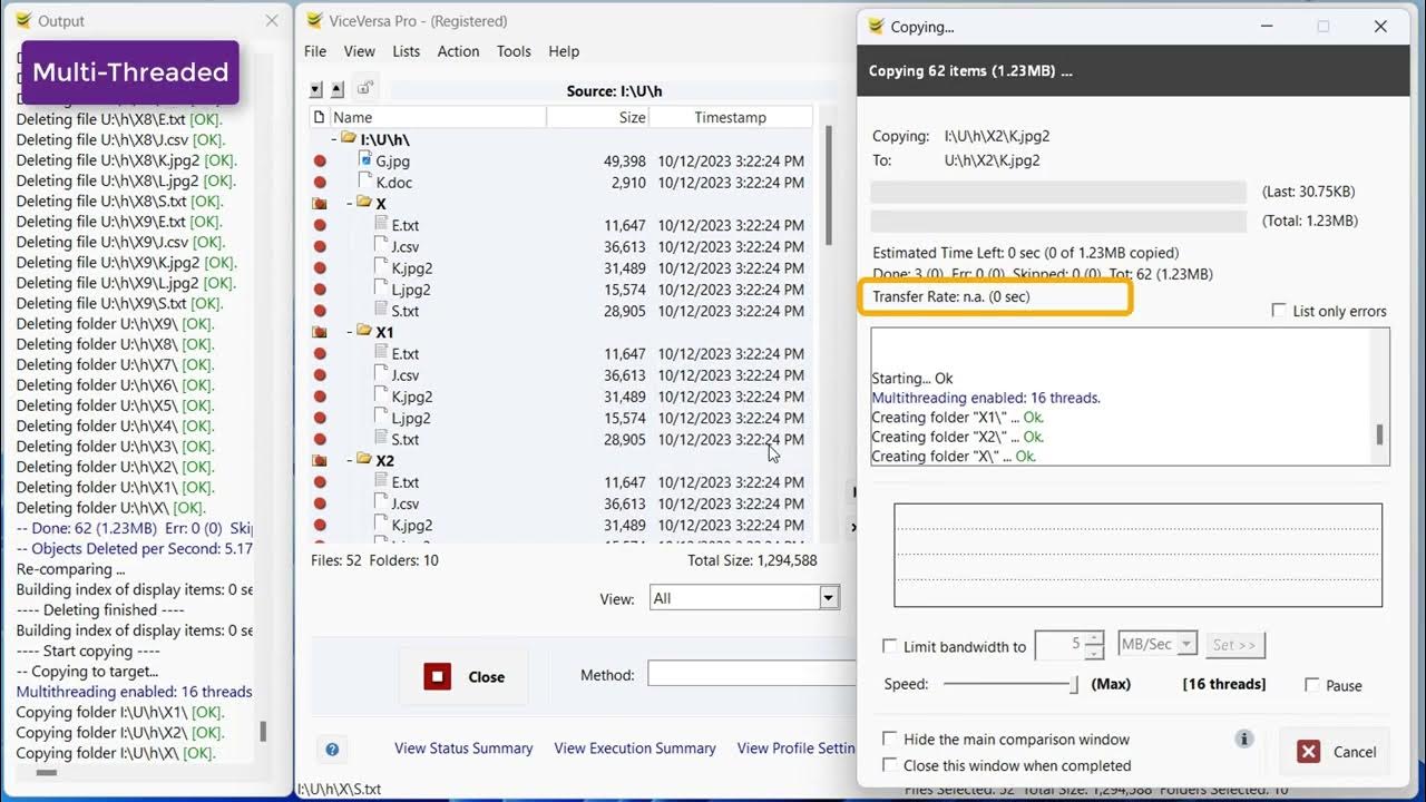 Multithreaded Copying with ViceVersa PRO - YouTube