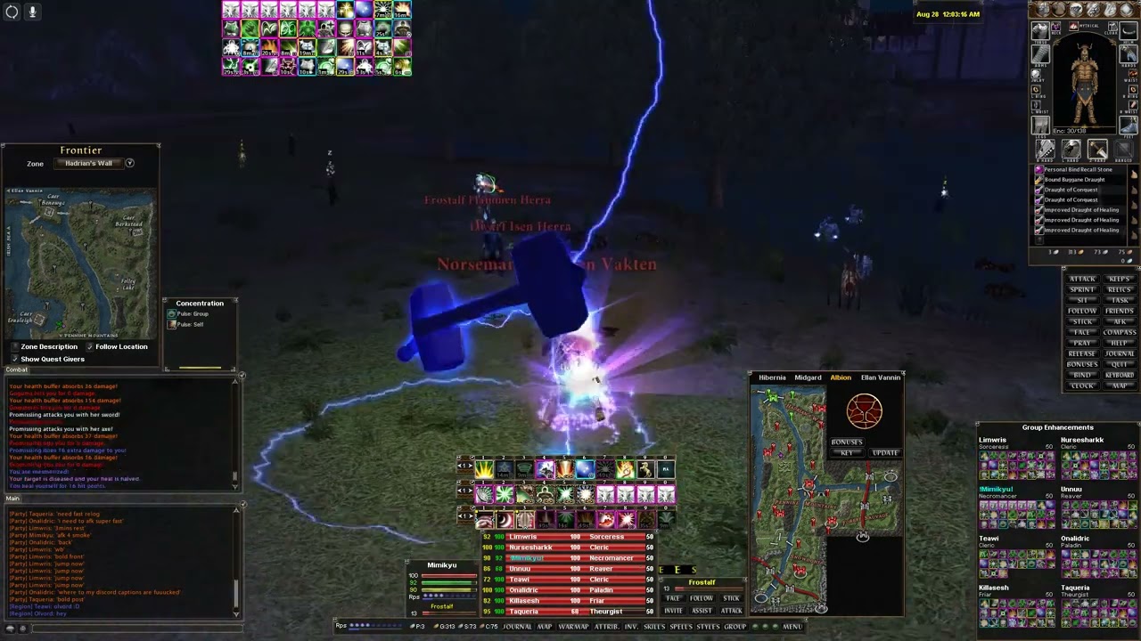 【DAoC】melee necro caster necro grp and zerg fight #27 【Dark Age of ...