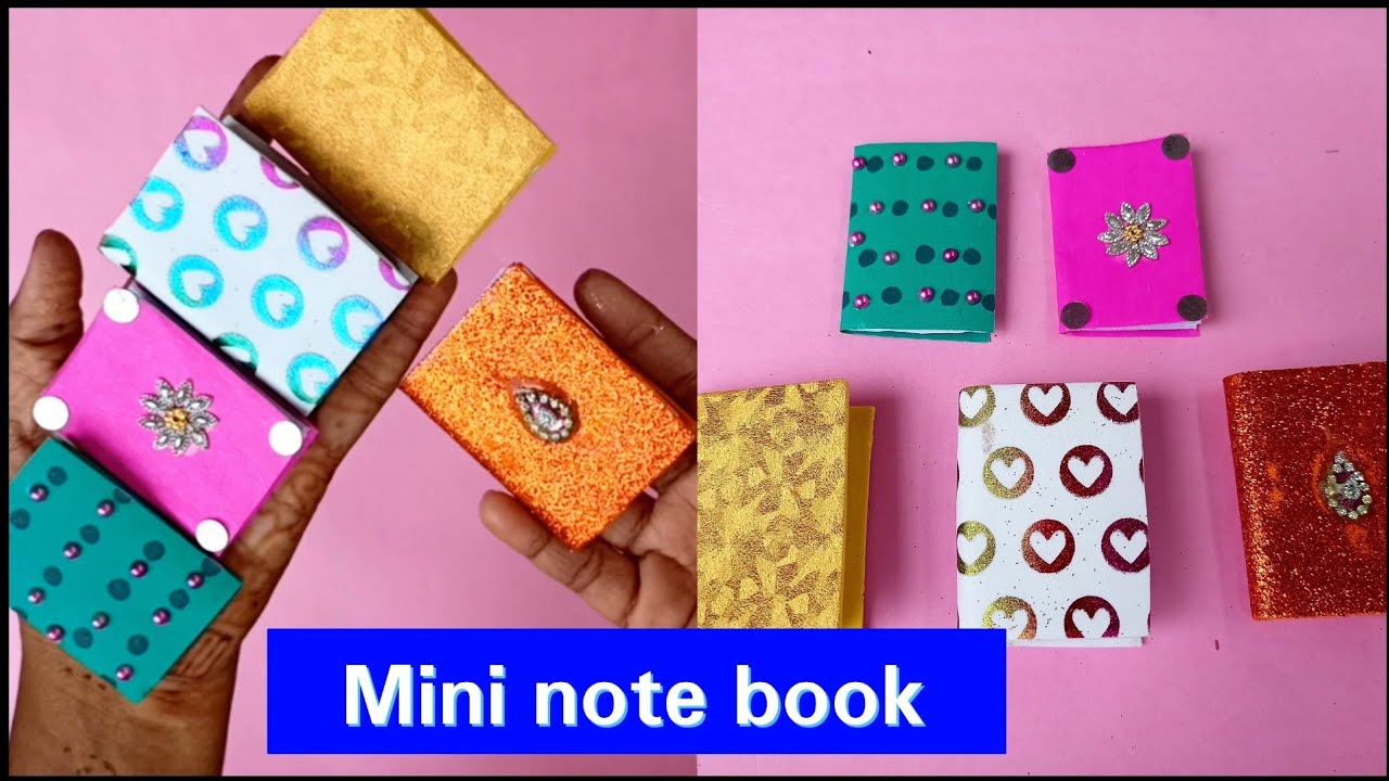 Mini note book/ How to make miniature note book - YouTube