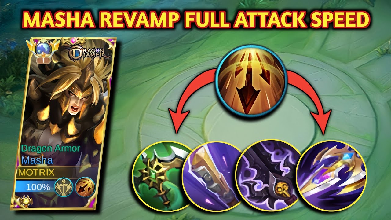 FULL ATTACK SPEED BUILD MASHA REVAMP - APAKAH MENJADI META NANTINYA ...