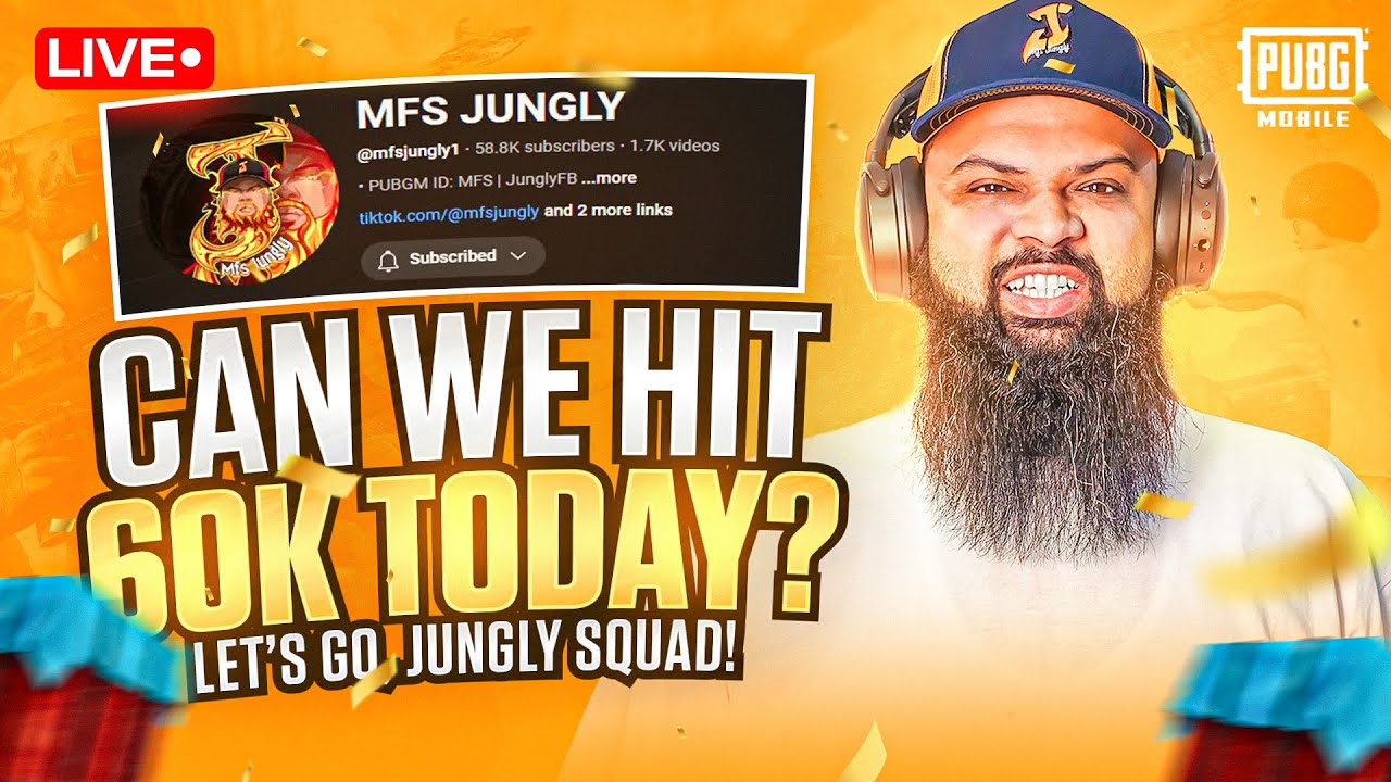 LIVE VERTICAL 🔥 Target is 60K Subs! Will You Join MFS Army? 🥊 PUBG ...
