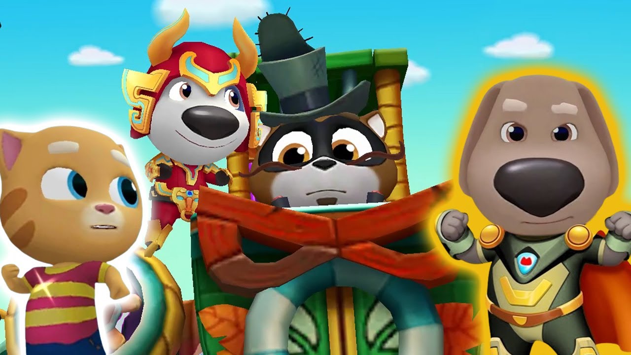 Talking Tom Hero Dash Ultra - Demon Hank X Ginger X Ben VS All Raccoon ...