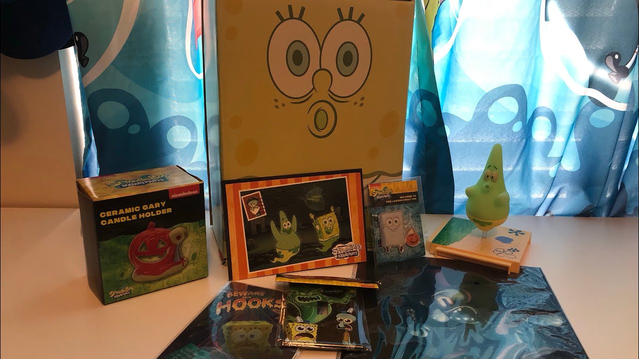 Nick Box SpongeBob SquarePants Halloween Box Review - YouTube