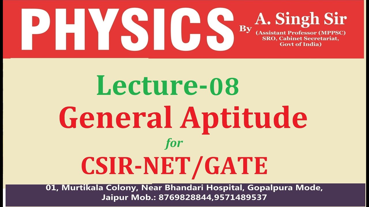 Lecture 08 General Aptitude For CSIR NET GATE YouTube lecture-08-general-aptitude-for-csir-net-gate-youtube