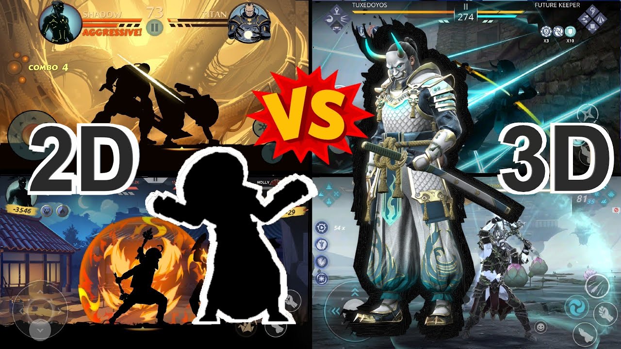 Shadow Fight 2D VS 3D - YouTube