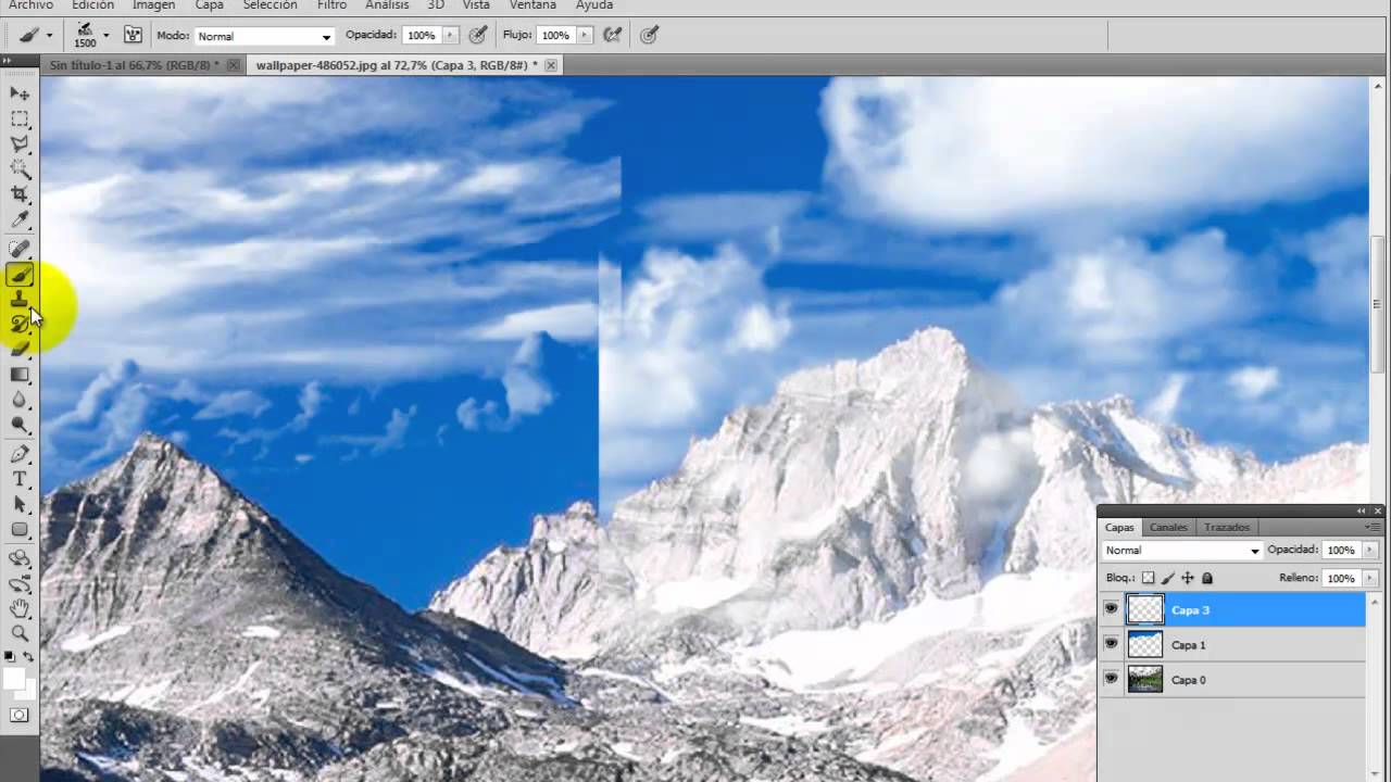 Nubes en fotografía. Videotutorial Photoshop CS5 - YouTube