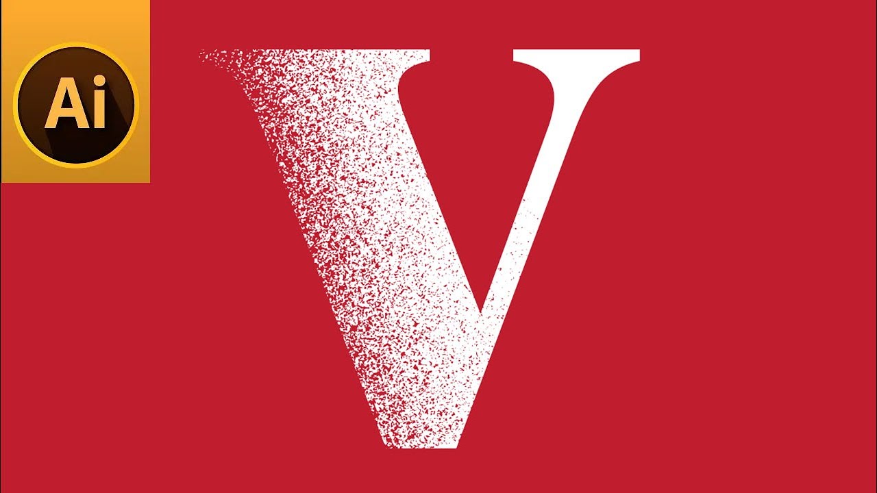 Vector A Letter Noise Effect in Adobe Illustrator | Noise Text Effect ...