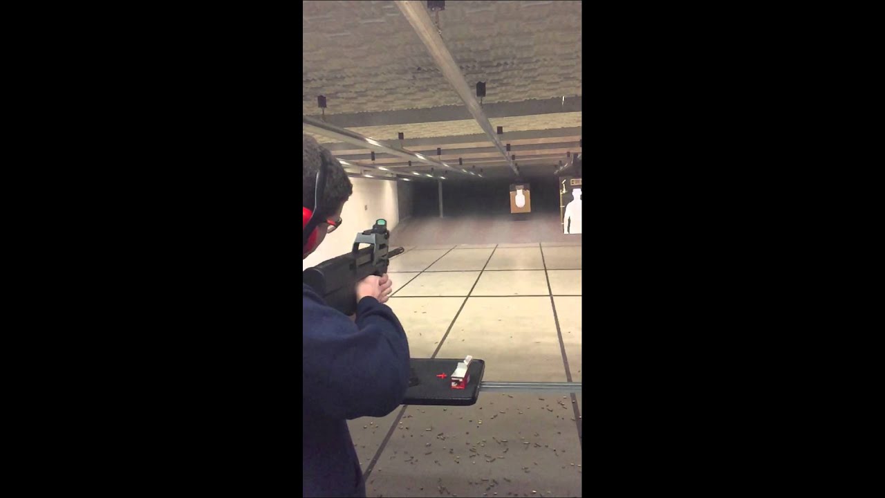 Shooting the P90 at trop gun shop - YouTube