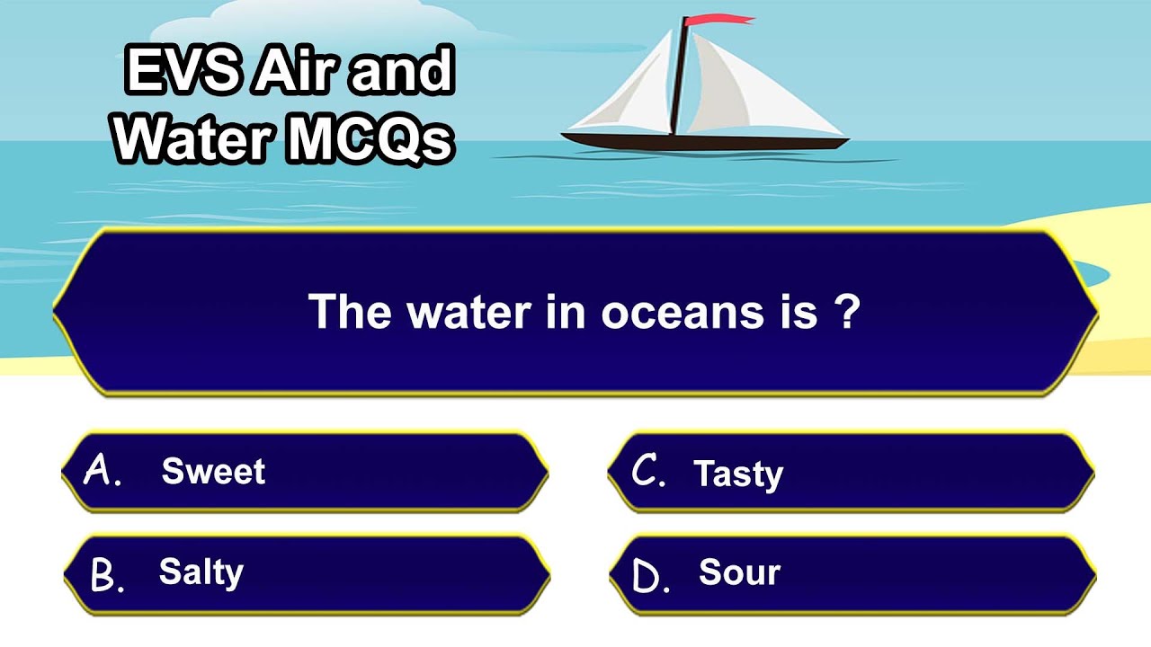 Primary School EVS Air and Water MCQs for Class 1 Cambridge and CBSE - YouTube