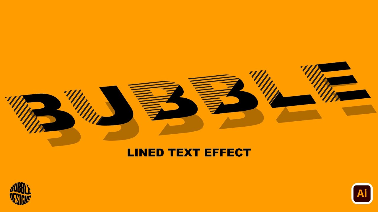 Line text Effect In Adobe Illustrator | Typography Tutorial - YouTube