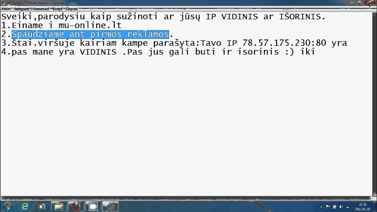 Kaip suzinoti ar tavo ip vidinis ar isorinis - YouTube
