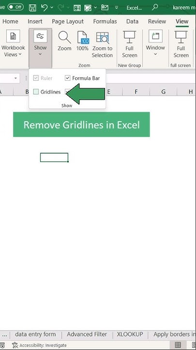 Excel without the gridlines 😲 #shorts - YouTube