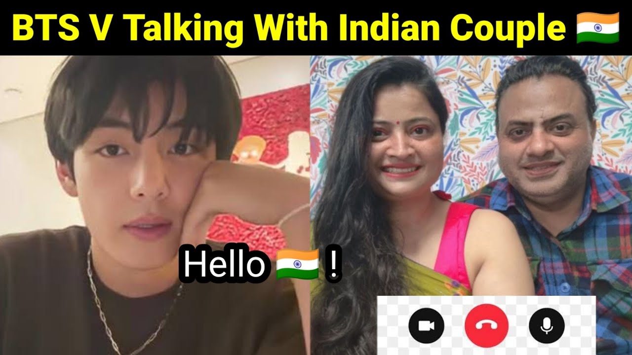 BTS V Talking With Indian Couple 🇮🇳 | V Full Interaction With Indian ...